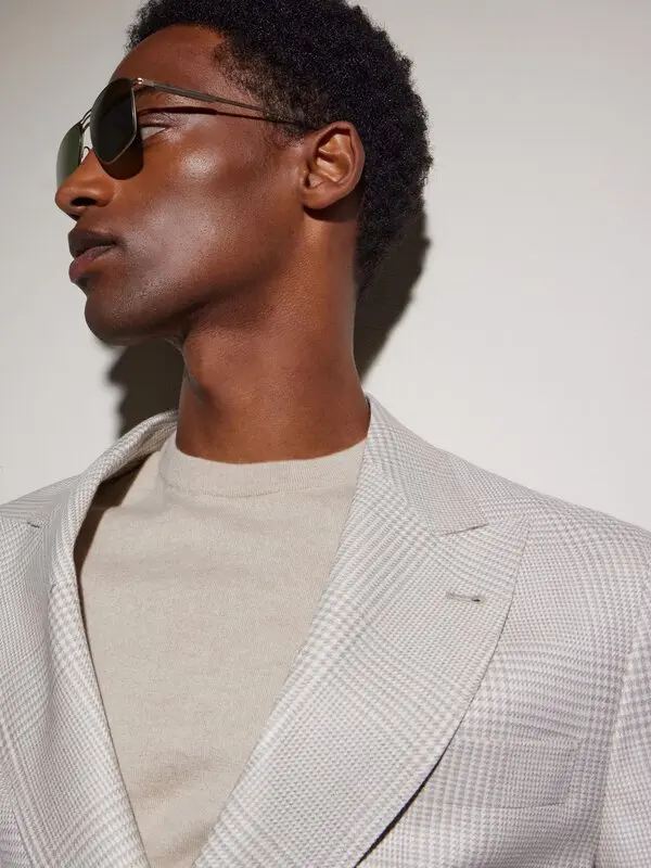 Brunello Cucinelli Aviator-style Titanium Sunglasses - Gold
