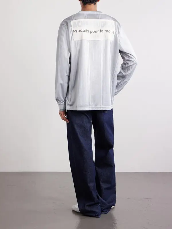 Acne Studios Erwin Logo-detailed Jersey Long-sleeve T-shirt - Gray