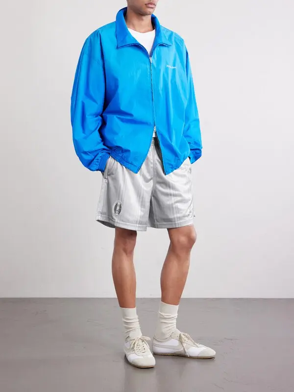 Acne Studios Ronso Sport Straight-leg Logo-print Jersey Shorts - Gray