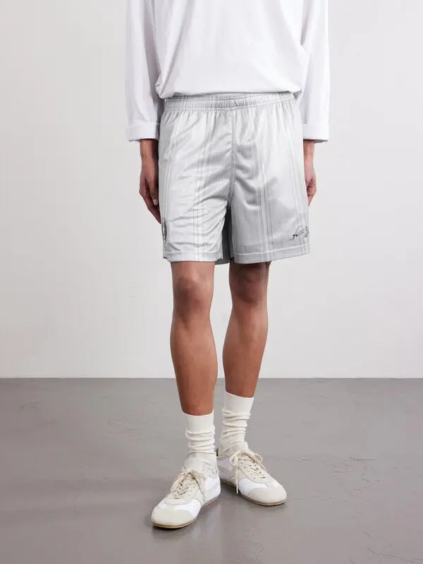 Acne Studios Ronso Sport Straight-leg Logo-print Jersey Shorts - Gray