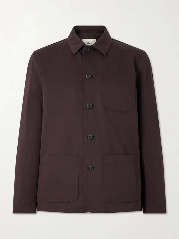 Altea Constantin Cotton And Linen-blend Overshirt - Brown