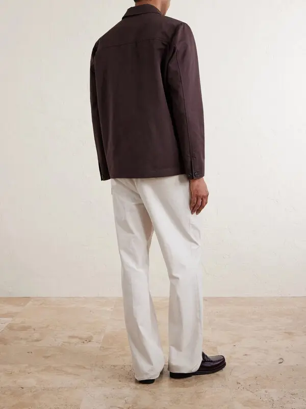 Altea Constantin Cotton And Linen-blend Overshirt - Brown