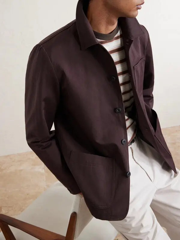 Altea Constantin Cotton And Linen-blend Overshirt - Brown
