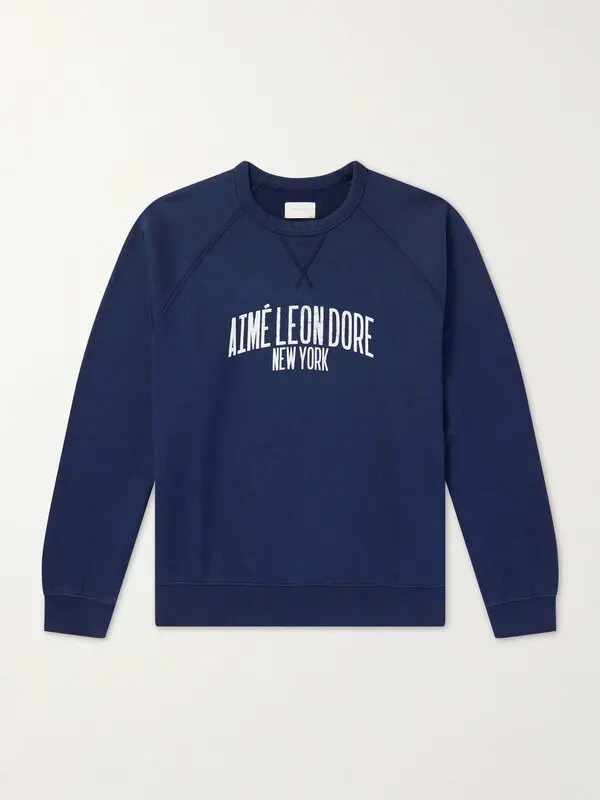 Aimé Leon Dore Logo-print Cotton-blend Jersey Sweatshirt