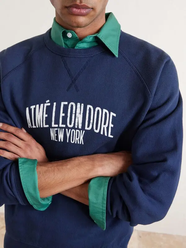 Aimé Leon Dore Logo-print Cotton-blend Jersey Sweatshirt