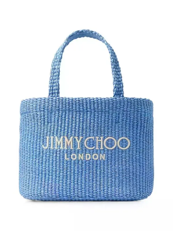 JIMMY CHOO Beach East-west Woven Mini Bag - Blue