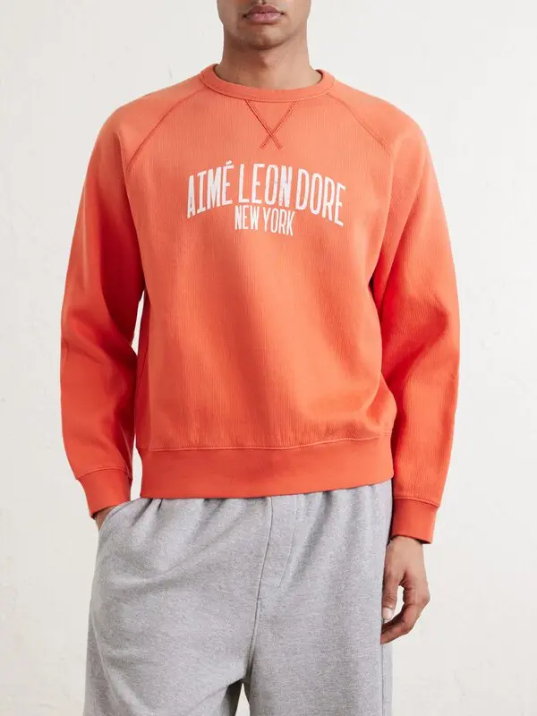 Aimé Leon Dore Logo-print Cotton-blend Jersey Sweatshirt