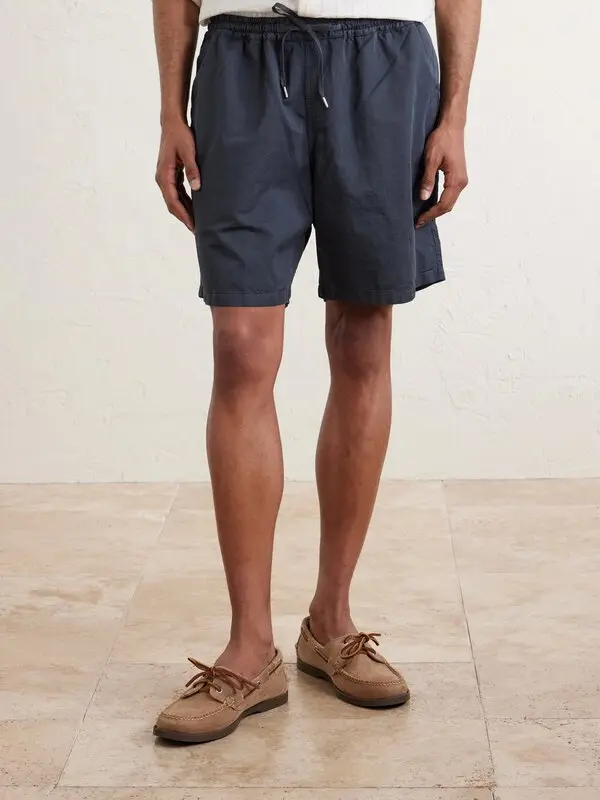 A KIND OF GUISE Volta Straight-leg Cotton And Linen-blend Drawstring Shorts