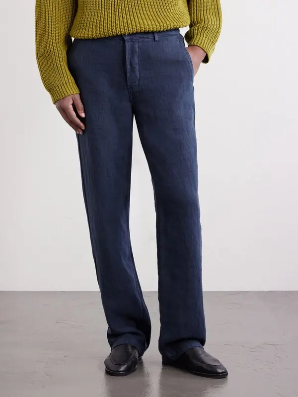 3sixteen Straight-leg Linen Trousers