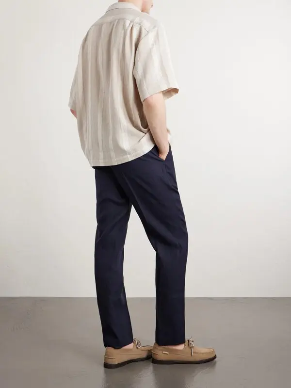 A KIND OF GUISE Samata Striped Cotton And Linen-blend Shirt - Neutrals