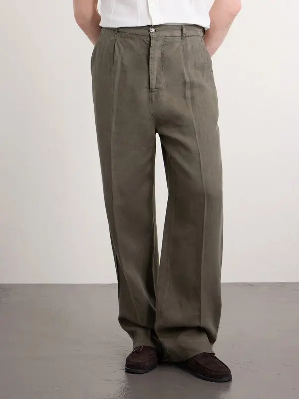 3sixteen Straight-leg Linen Trousers