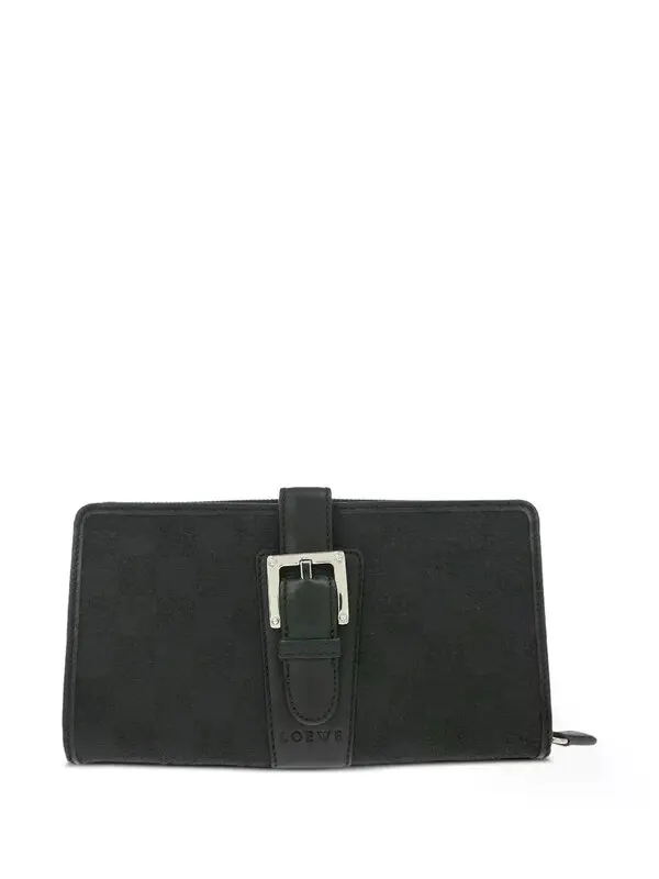 Loewe Logo-detail Buckle Wallet - Black