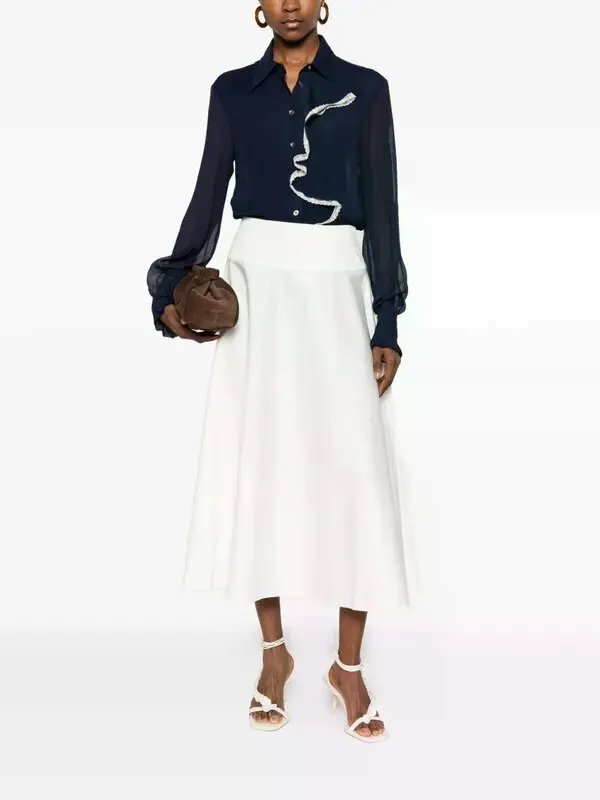 Alberta Ferretti Ruffled Button-down Shirt