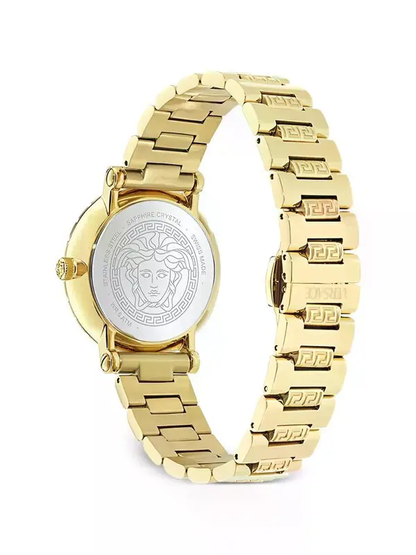 Versace Greca Sphere 35mm Watch - Black