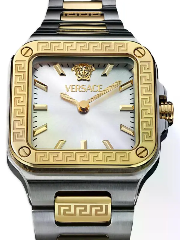 Versace Greca Edge 30mm Watch - Silver