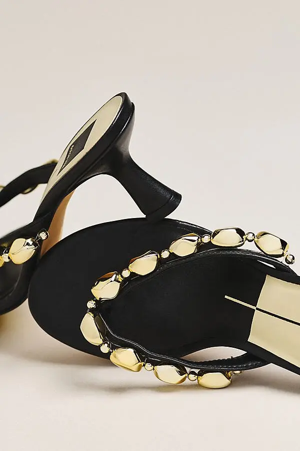 Dolce Vita Daksie Embellished Kitten Heel Sandals