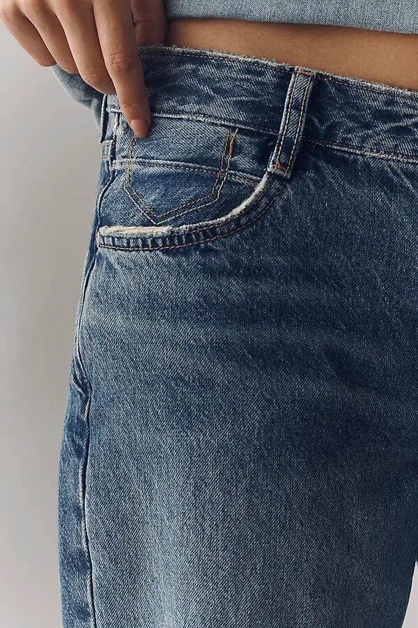 PILCRO Mid-rise Straight Leg Jeans