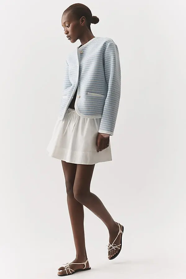 DOLAN LEFT COAST Gingham Ponte Jacket