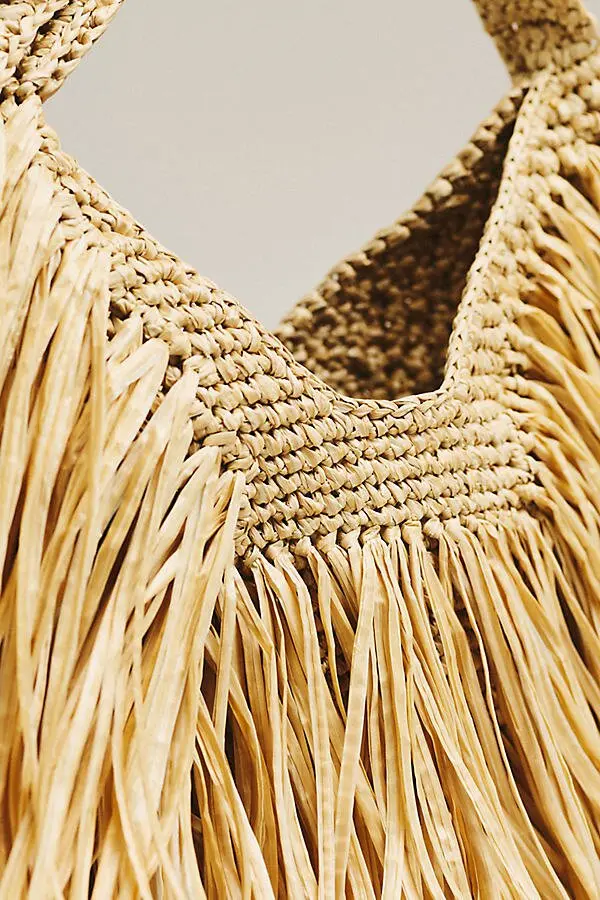 Anthropologie Fringe Hobo Bag