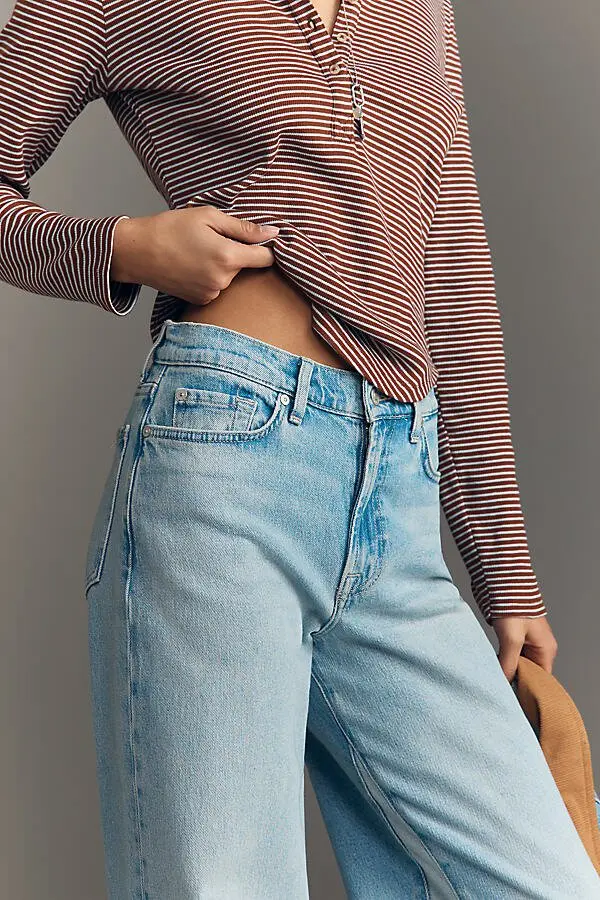 7 For All Mankind Lotta High-rise Wide-leg Jeans - Medium Denim
