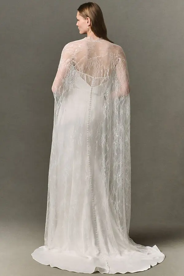 GEISHA DESIGNS Drama Lace Maxi Cape
