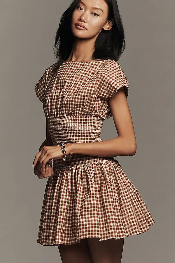 Avec Les Filles Waisted Mini Dress
