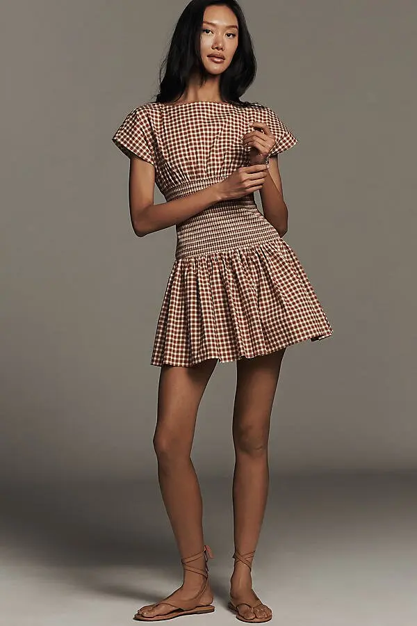 Avec Les Filles Waisted Mini Dress