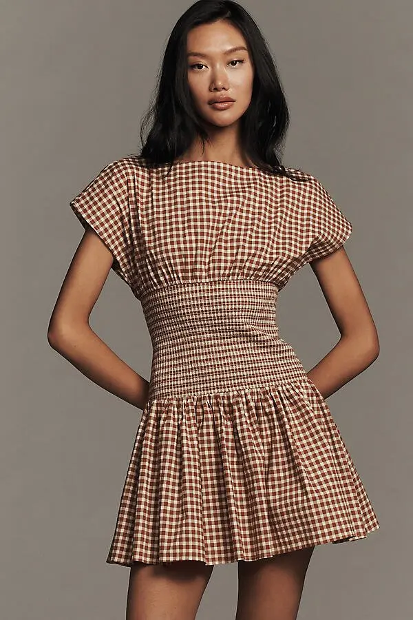 Avec Les Filles Waisted Mini Dress