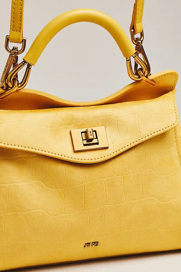 Jw Pei Lucia Croc-embossed Top Handle Bag