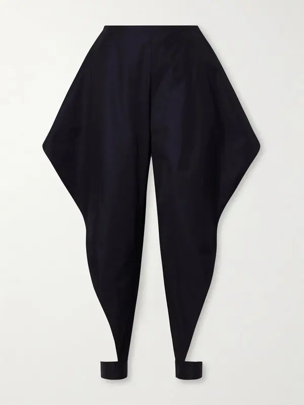 Alaïa Cotton-gabardine Triangle Wide-leg Trousers