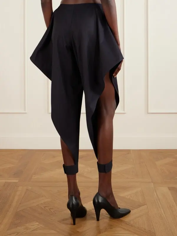 Alaïa Cotton-gabardine Triangle Wide-leg Trousers