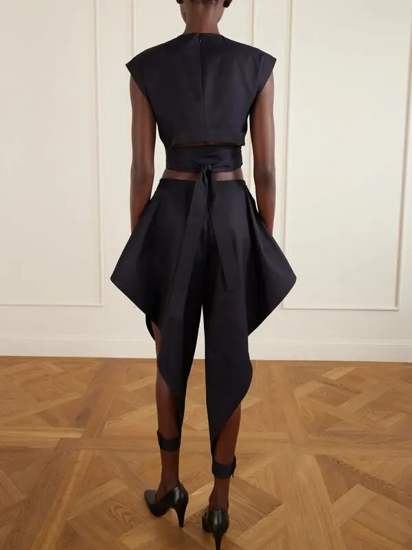 Alaïa Belted Cropped Top - Blue