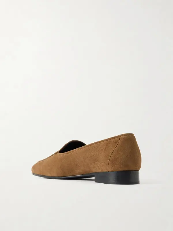 THE ROW Adam Suede Loafers - Brown