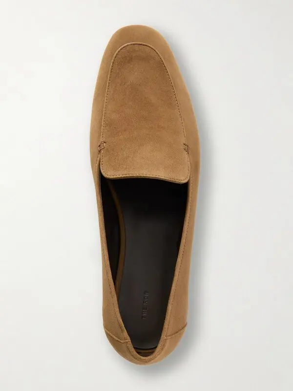 THE ROW Adam Suede Loafers - Brown