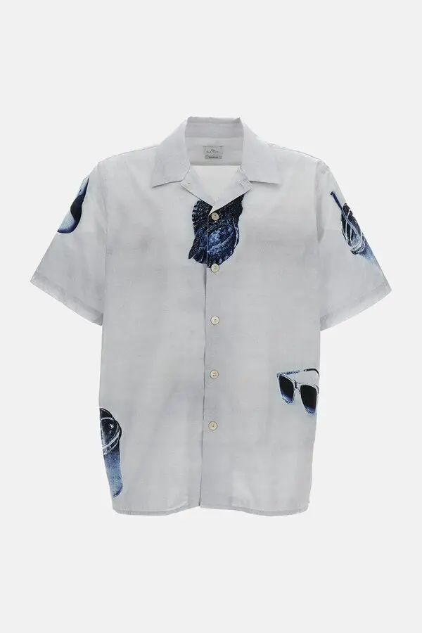 Paul Smith Short-sleeve Printed Shirt - Grey