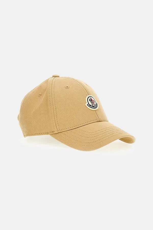 Moncler Cotton Baseball Cap - Beige
