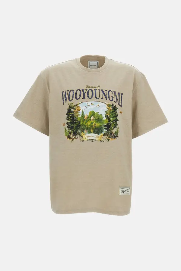 WOOYOUNGMI Short-sleeve T-shirt With Print - Beige