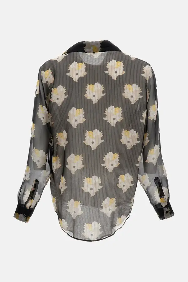 Fendi Double-layer Patterned Shirt - Black