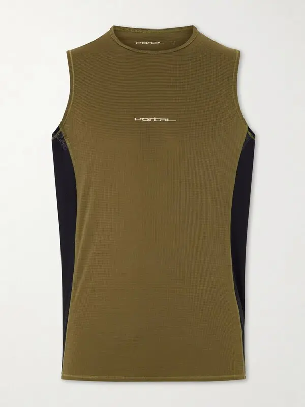 PORTAL Range Light Polartec Polartec® Running Tank Top - Green