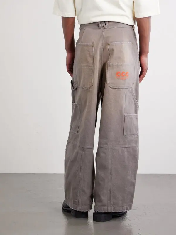 WILLY CHAVARRIA Stockton Wide-leg Trousers - Gray