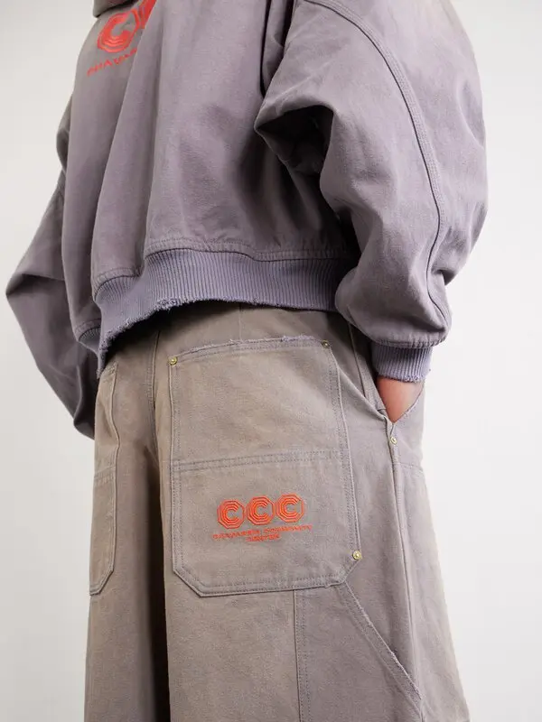 WILLY CHAVARRIA Stockton Wide-leg Trousers - Gray