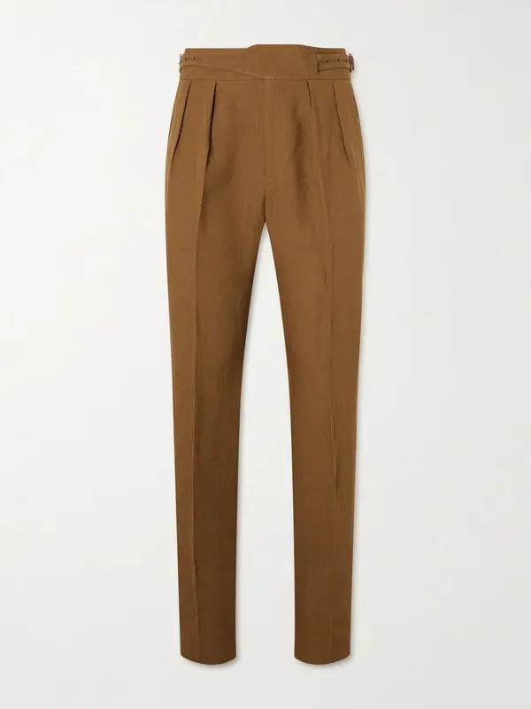Rubinacci Manny Straight-leg Pleated Trousers