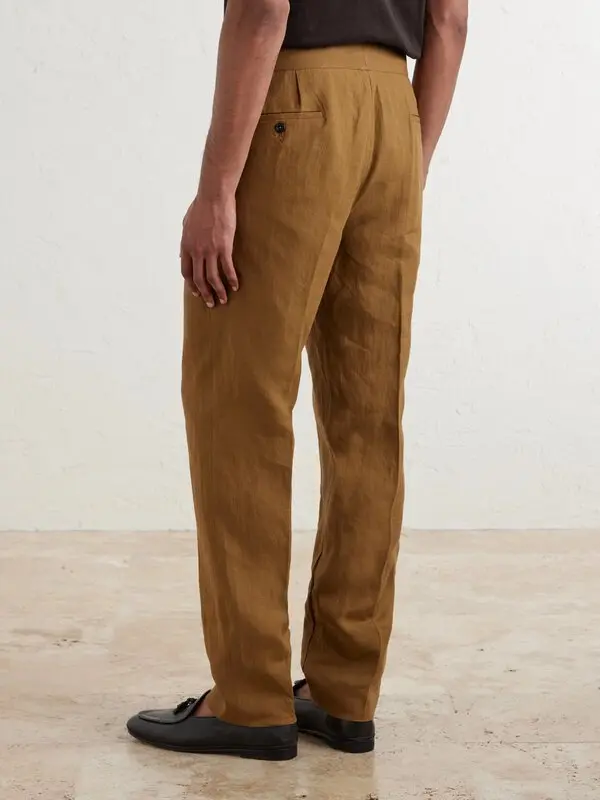 Rubinacci Manny Straight-leg Pleated Trousers