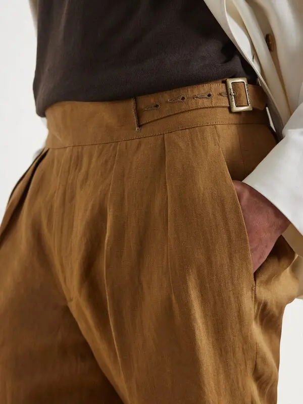 Rubinacci Manny Straight-leg Pleated Trousers