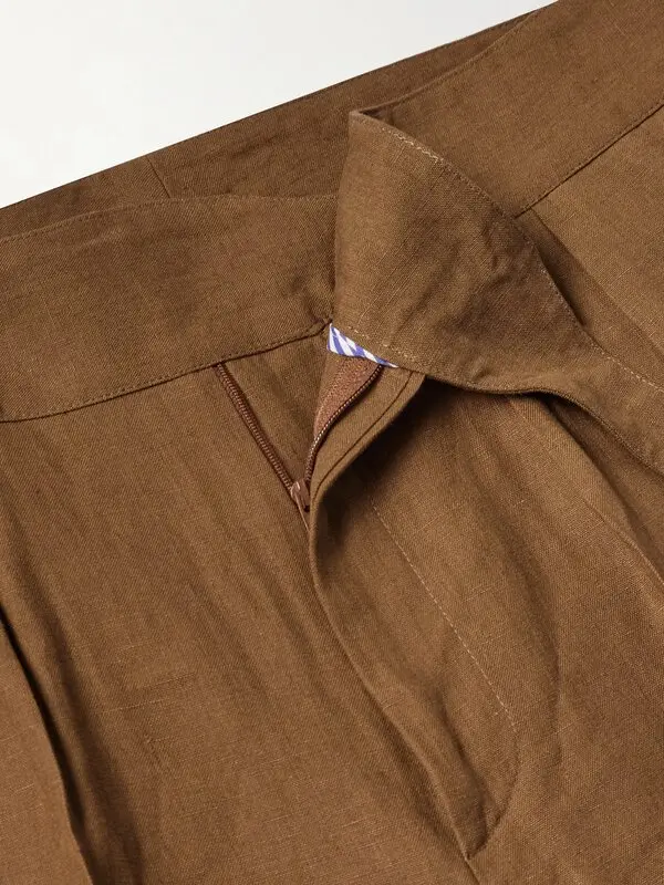 Rubinacci Manny Straight-leg Pleated Trousers