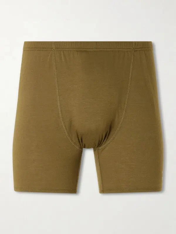 PORTAL Drift Merino Wool-blend Briefs - Green