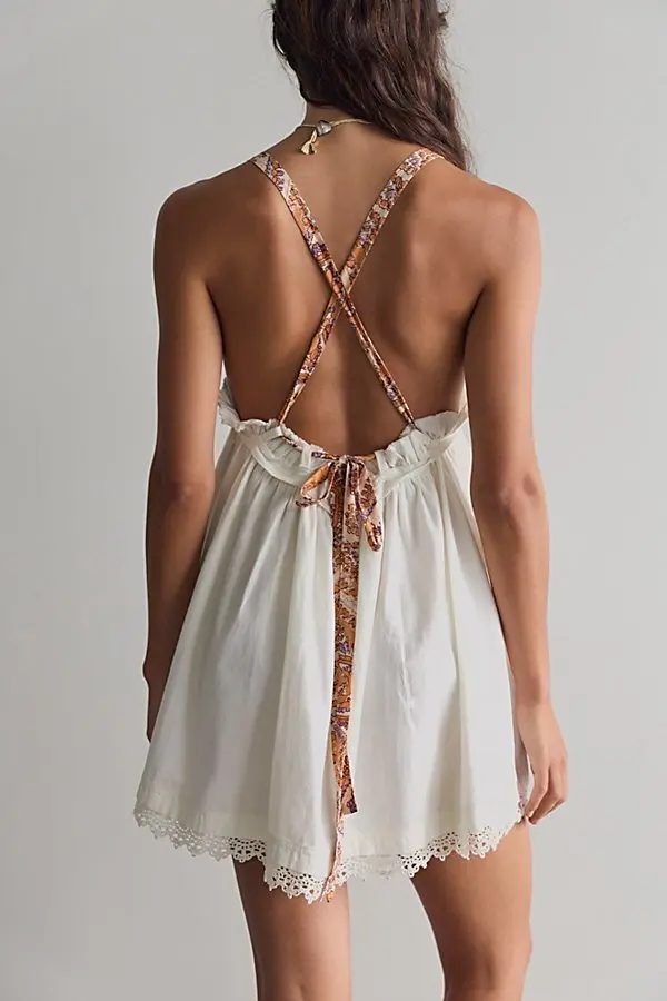 Free People Music Box Babydoll Mini Dress