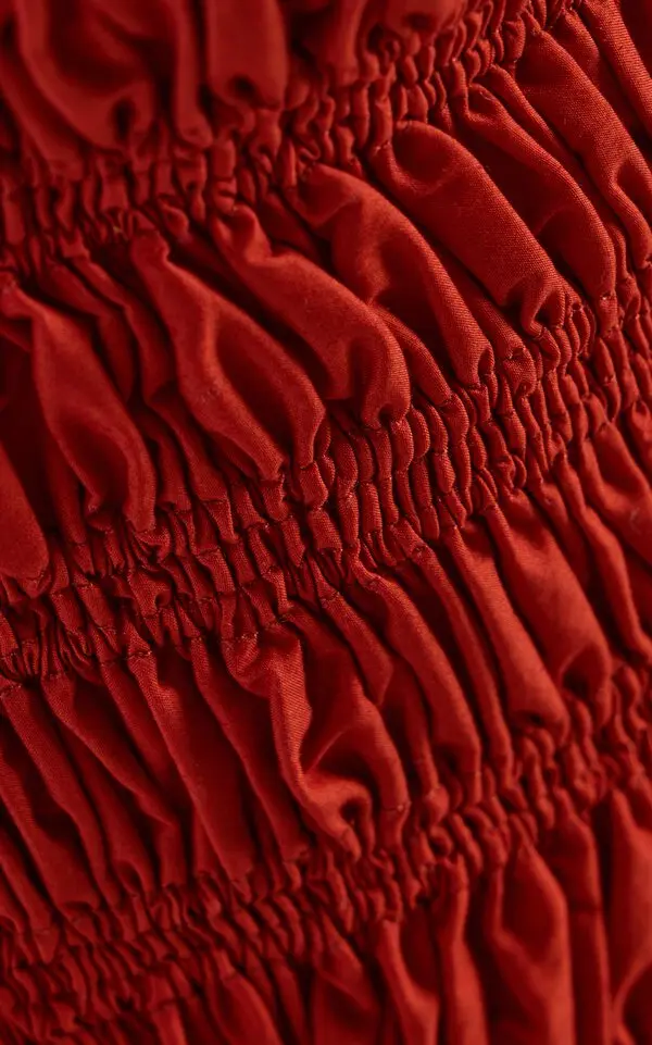 Matteau Shirred-bodice Mini Dress - Red