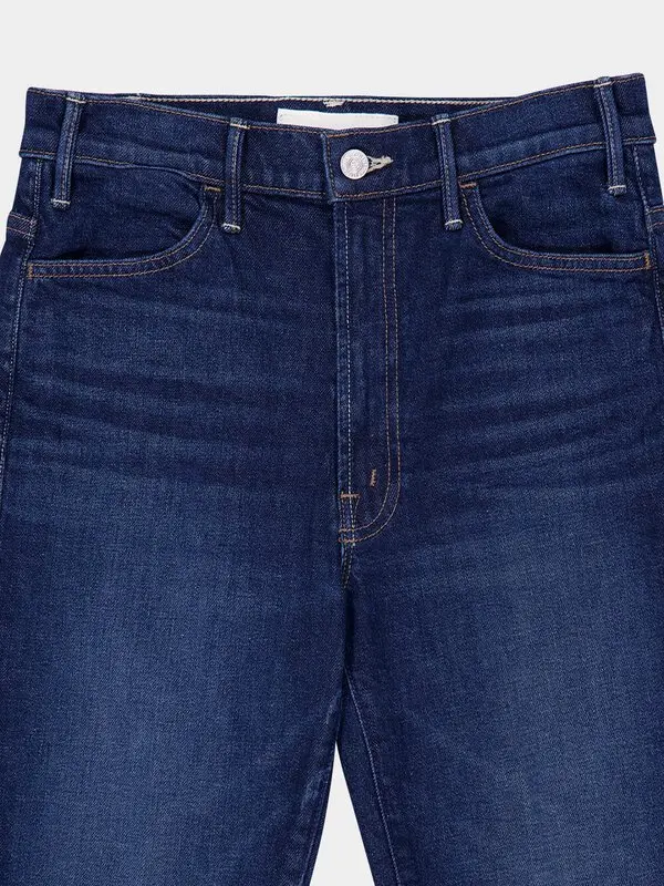 MOTHER The Hustler Flood Fray Jeans - Blue