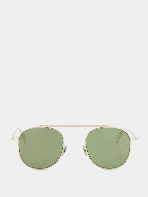 AHLEM Belleville Round Sunglasses - Gold